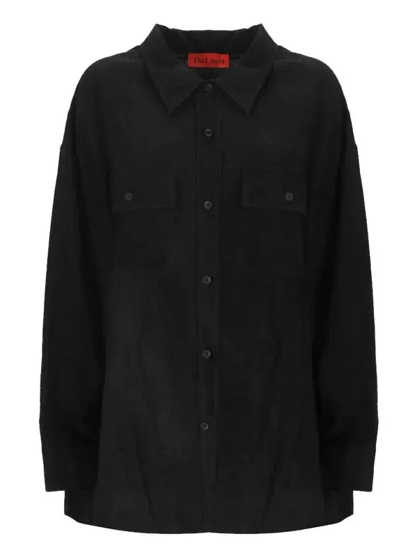 THELATEST Buttoned Pocket Shirt - Black