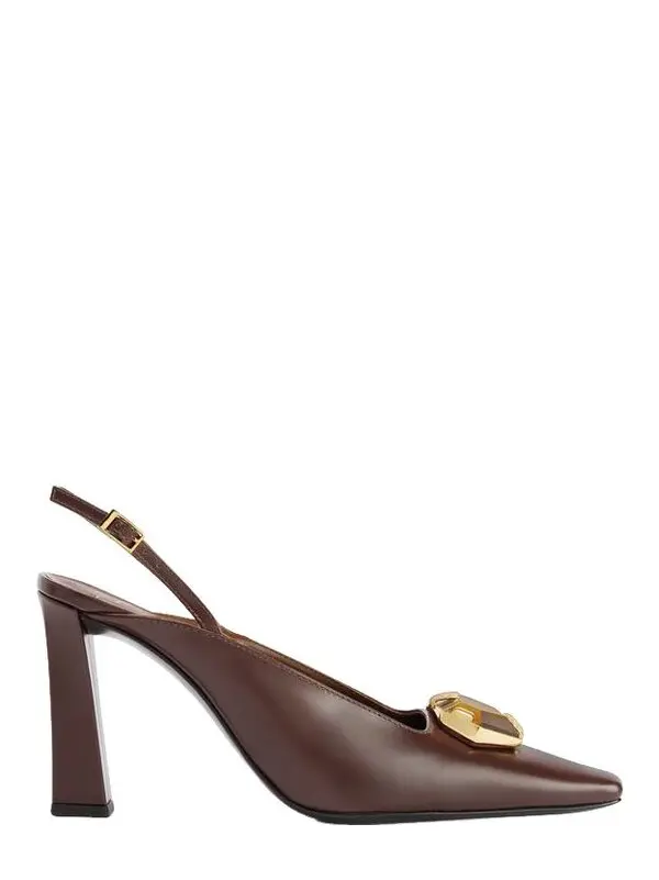 GIUSEPPE ZANOTTI Brendha Iside 90 Slingback Pumps - Gold