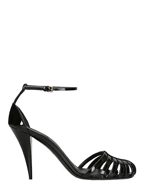 Givenchy Cage Leather Heeled Sandals - Black