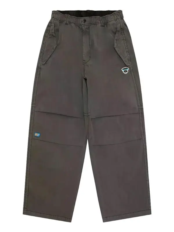 AAPE BY *A BATHING APE Logo-appliqué Trousers - Grey