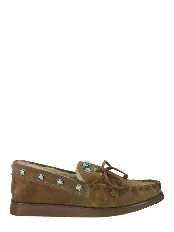 FORTELA Lakota Suede Loafers - Brown