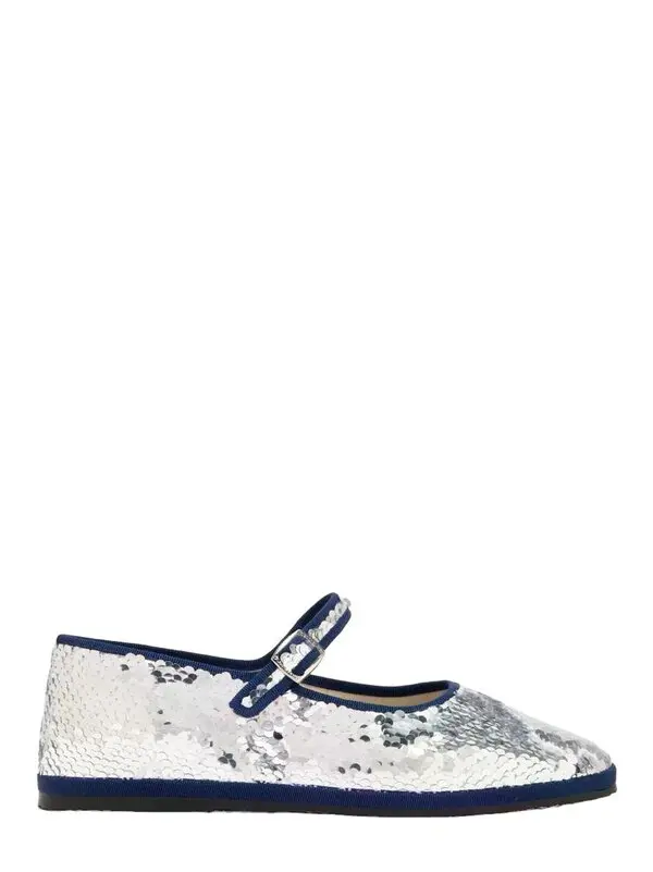 CAPULETTE Bambina Pietra Mary Jane Ballet Flats - Silver