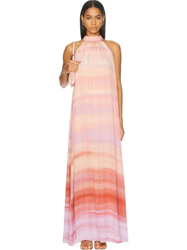 Hemant & Nandita Back Tie Maxi Dress - Multi