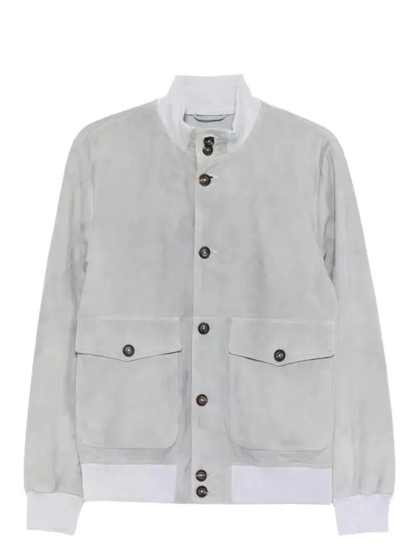 Eleventy Suede Jacket - Blue