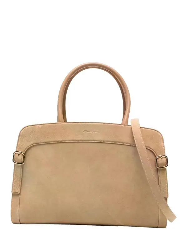 Santoni Suede Tote Bag - Neutrals