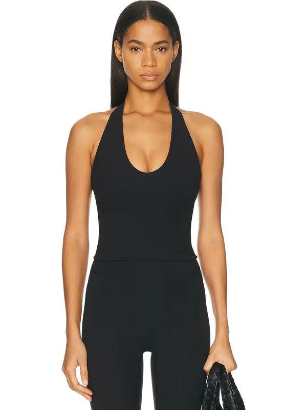 437 The Halter Tank Top - Black