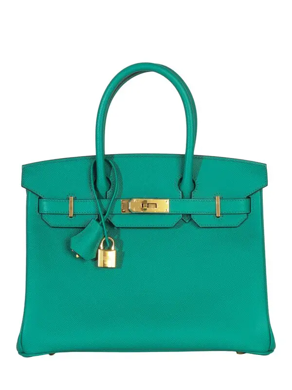 Hermès Vert Jade Epsom Birkin 30 - Green