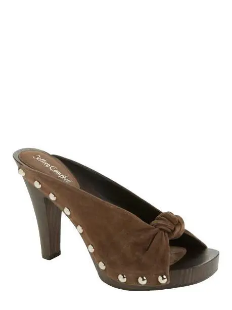 Jeffrey Campbell Belleza Studded Platform Sandal - Brown Suede