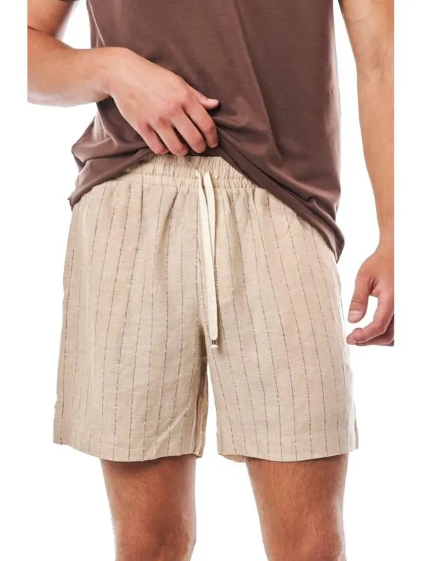 LEISURE LAB Linen Drift Short - Sand