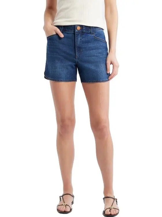 Wit & Wisdom Skyrise Dolphin Hem Denim Shorts - Indigo