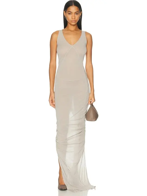 Rick Owens V Tank Dress - Pearl