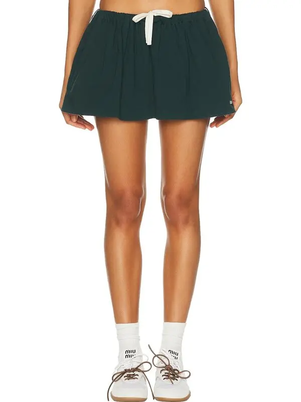 Miu Miu Drawstring Mini Skirt - Bottiglia & Blu