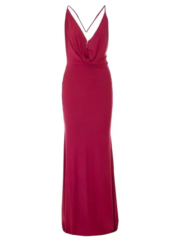 ANIYE BY Cowl-neck Open-back Dress - Red
