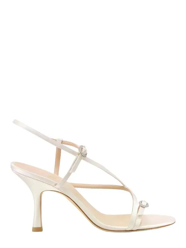 STUART WEITZMAN Kensington Crystal-embellished Heeled Sandals - Neutrals