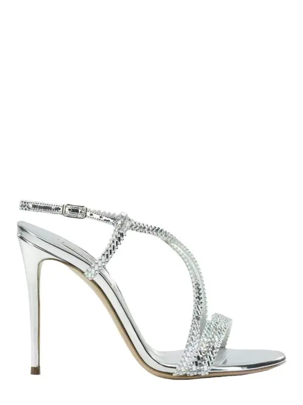 Casadei Josephine Julia Embellished Stiletto Sandals - Silver