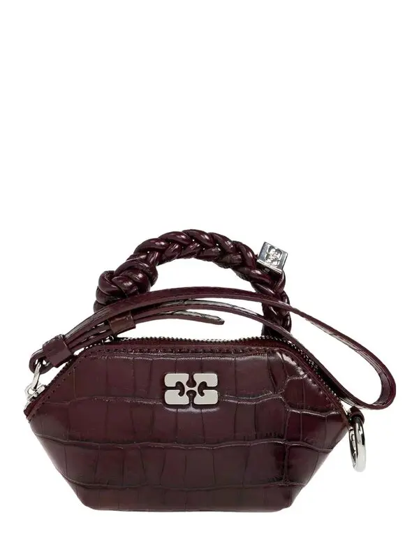 GANNI Logo-plaque Mini Bag - Red