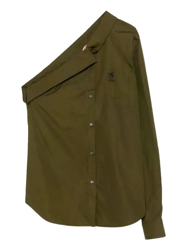 N°21 One-shoulder Embroidered Shirt - Green