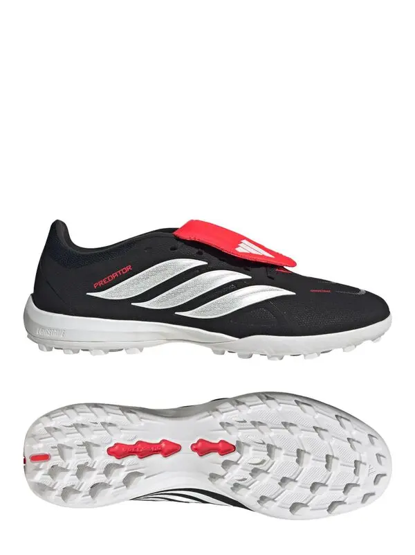 Adidas Predator League Fold-over Tongue Turf Athletic Shoes - Core Black / Cloud White / Lucid Red