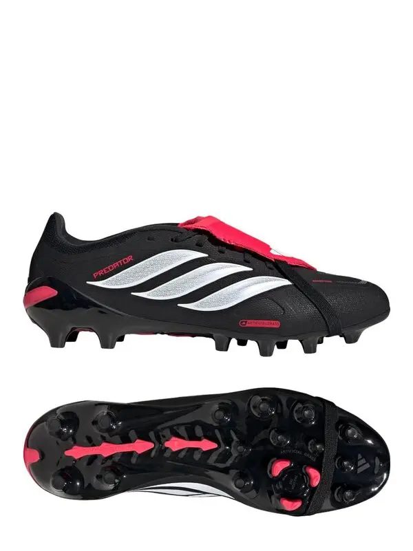 Adidas Predator League Fold-over Tongue Artificial Ground Football Boots - Core Black / Cloud White / Lucid Red
