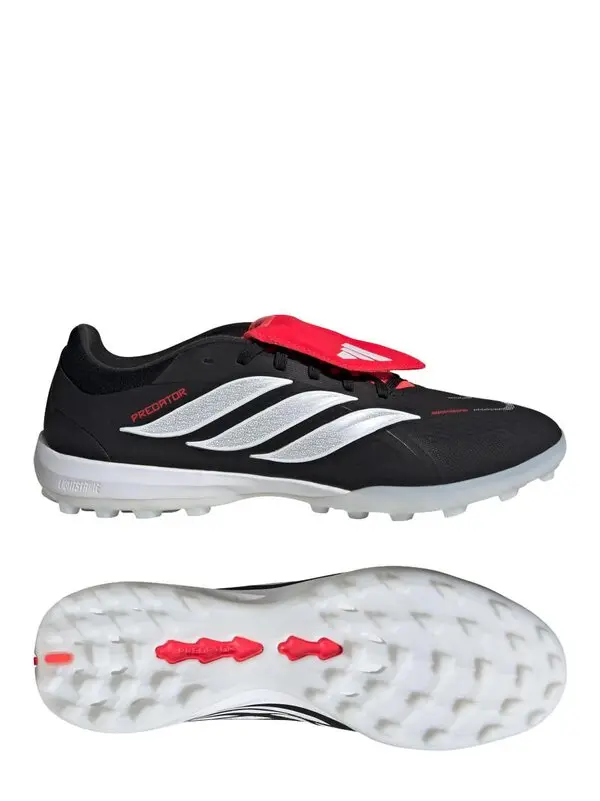 Adidas Predator Pro Fold-over Tongue Turf Soccer Shoes - Core Black / Cloud White / Lucid Red