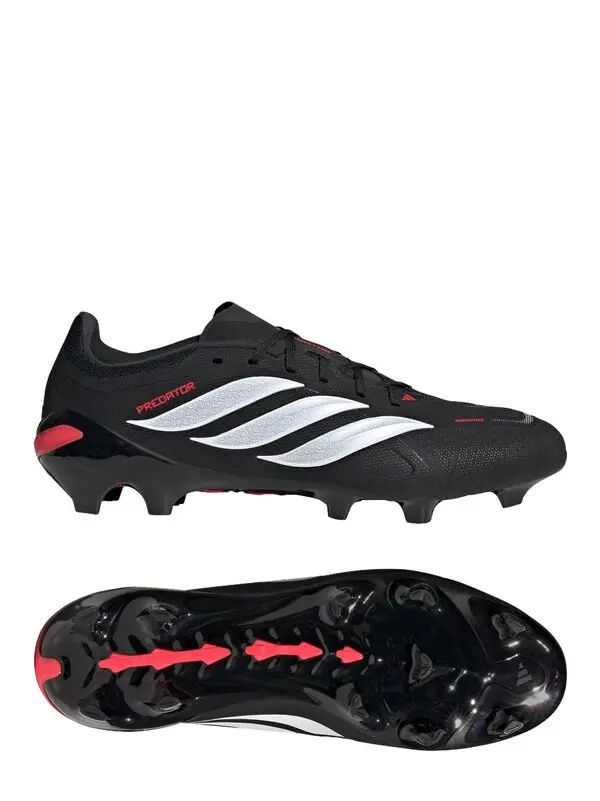 Adidas Predator League Firm Ground Football Boots - Core Black / Cloud White / Lucid Red