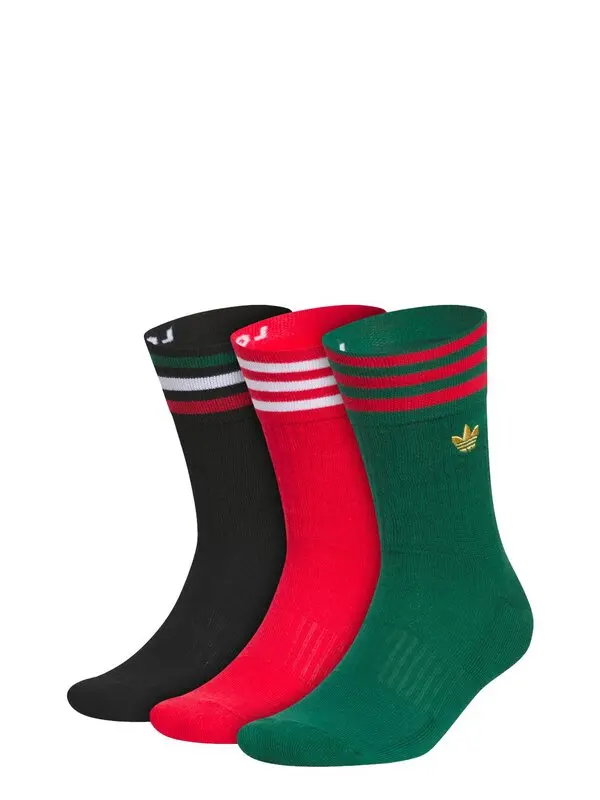 Adidas Mexico Roller 3-pack Crew - Black / Scarlet / Collegiate Green