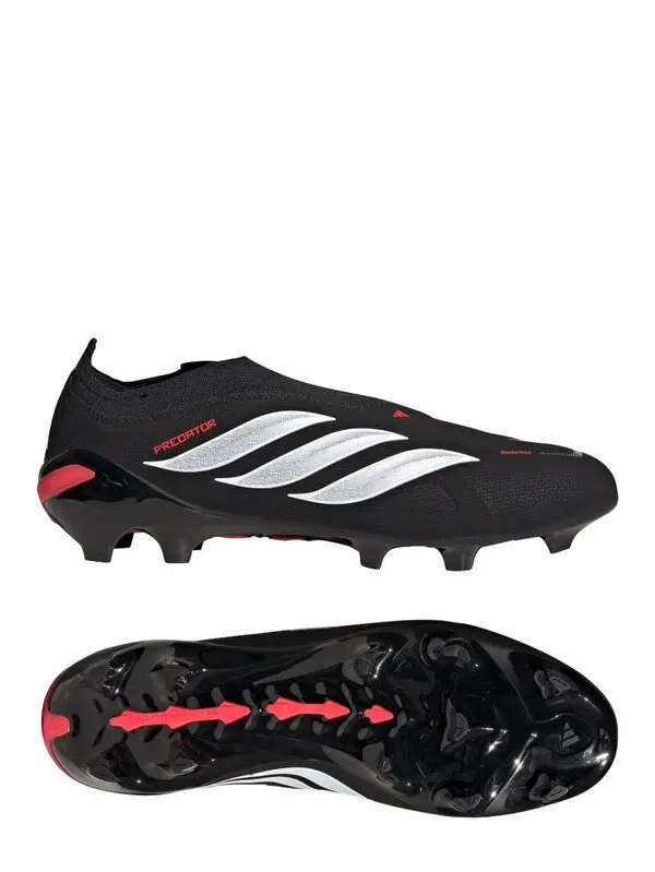 Adidas Predator League Laceless Firm Ground Soccer Boots - Core Black / Cloud White / Lucid Red