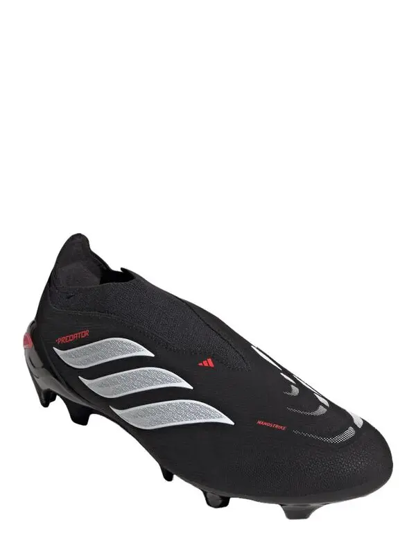 Adidas Predator League Laceless Firm Ground Soccer Cleats - Core Black / Cloud White / Lucid Red