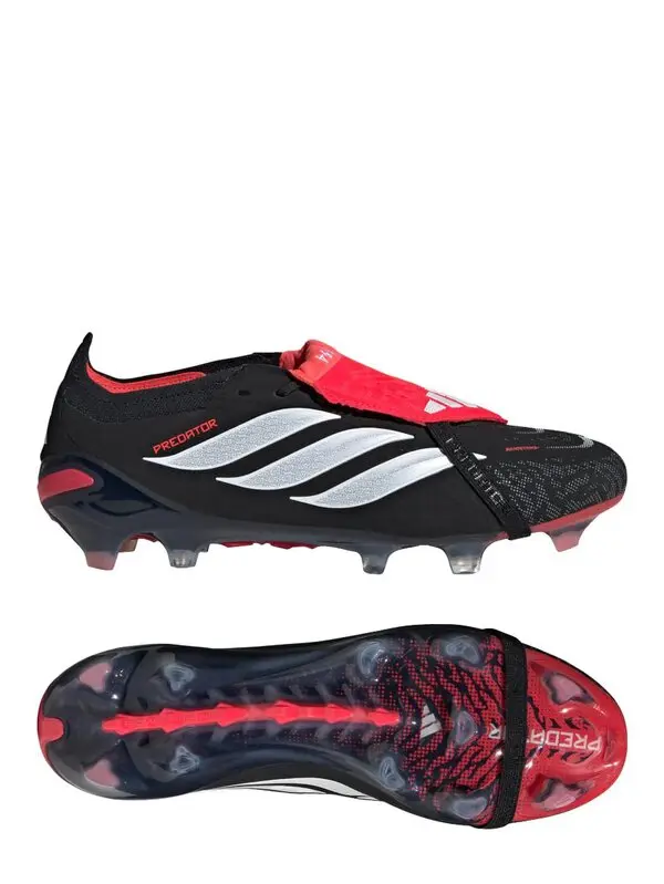 Adidas Predator Elite Firm Ground Football Boots - Core Black / Cloud White / Lucid Red