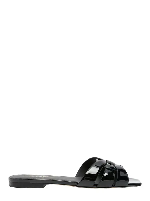 Saint Laurent Square-toe Sandals - Black