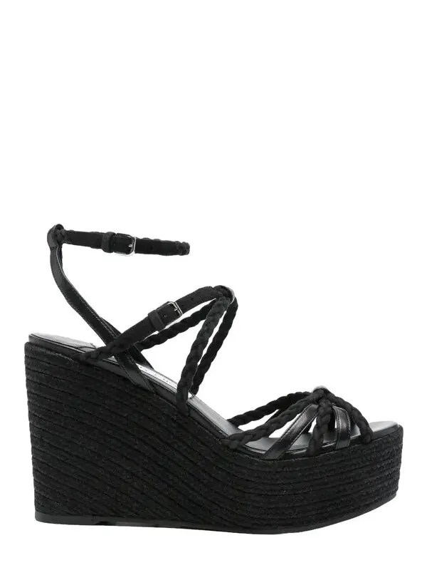 JIMMY CHOO Braided Knot Sandals - Black