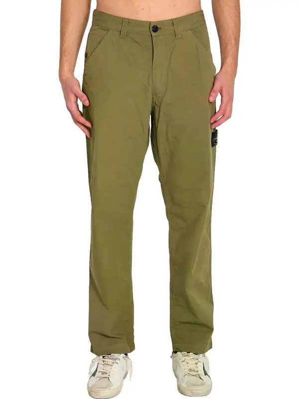 Stone Island Cotton Trousers - Green
