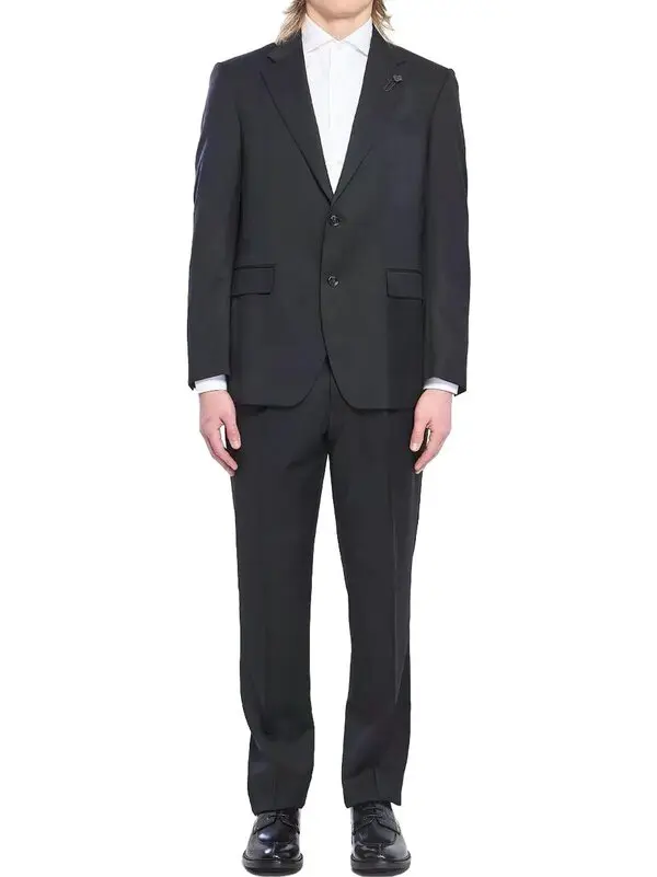 LARDINI Feeling Button Single-breasted Suit - Black