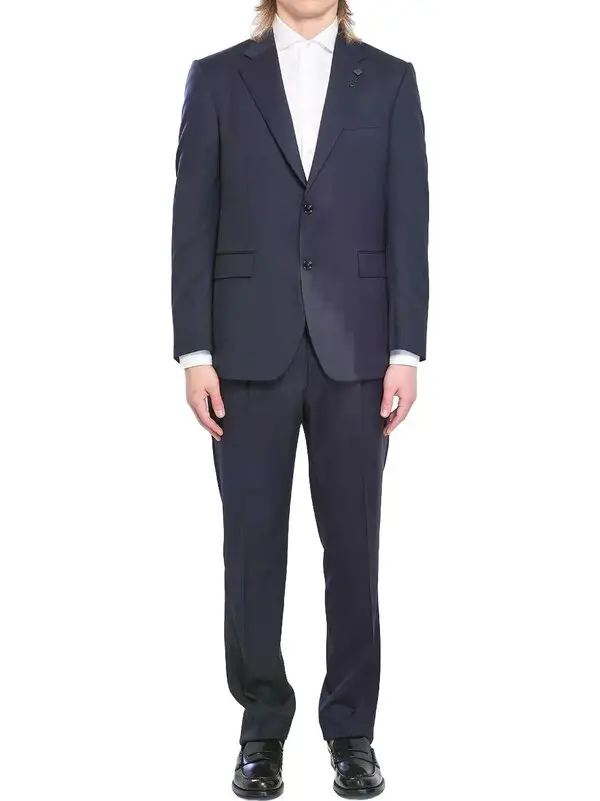 LARDINI Single-breasted Lapel Pin Suits - Blue