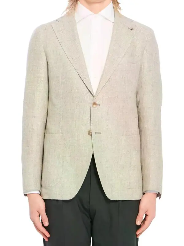 Tagliatore Patch Pocket Linen Jacket - Neutrals