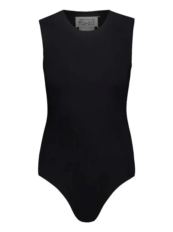 MAISON MARGIELA Elasticated Crew Neck Bodysuit - Black