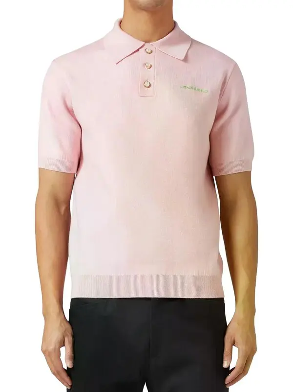 Casablanca Embroidered Signature Polo Shirt - Pink