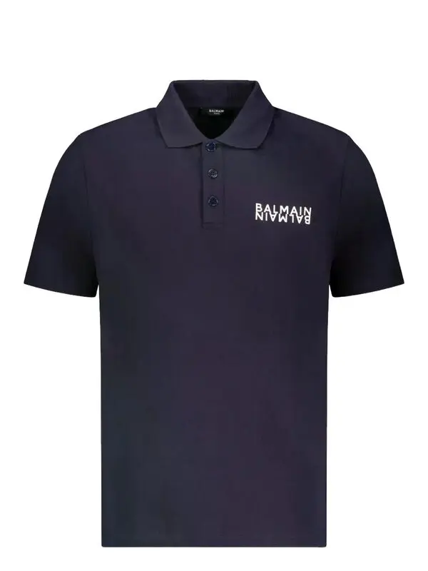 Balmain Short-sleeve Polo Shirt - Blue