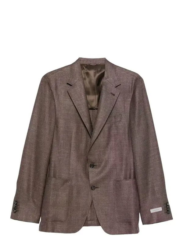 Canali Kei Notched-lapel Blazer - Brown