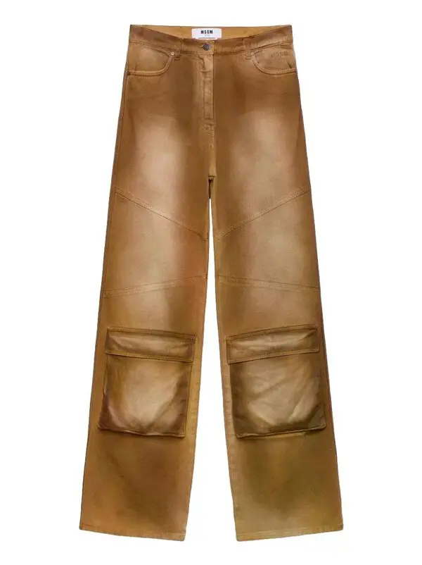 MSGM Flap-pocket Trousers - Brown
