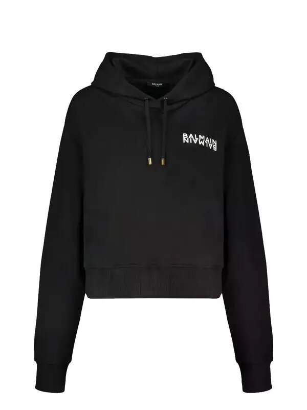 Balmain Logo Hoodie - Black