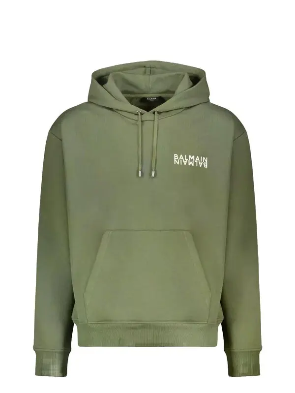 Balmain Logo Hoodie - Green