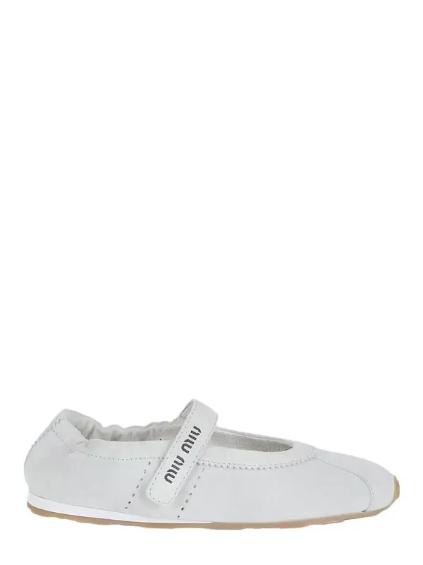 Miu Miu Strap Ballet Flats - Neutrals