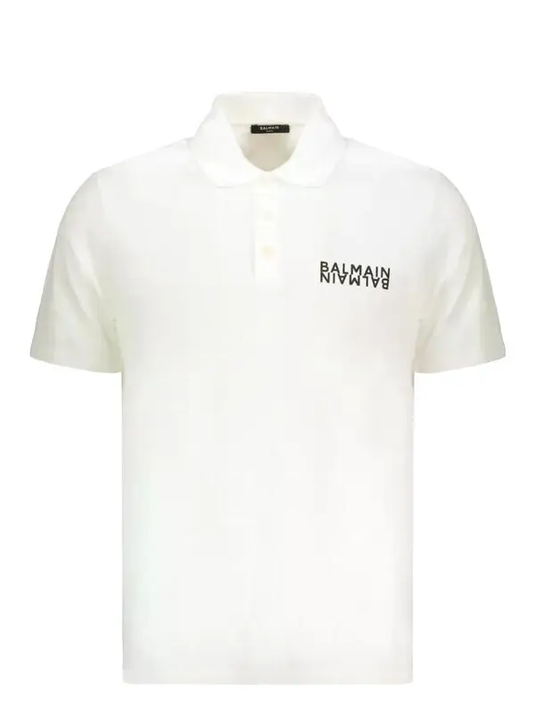 Balmain Cotton Polo Shirt - White