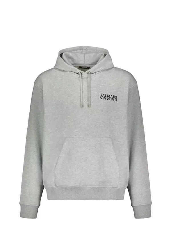 Balmain Logo Hoodie - Grey
