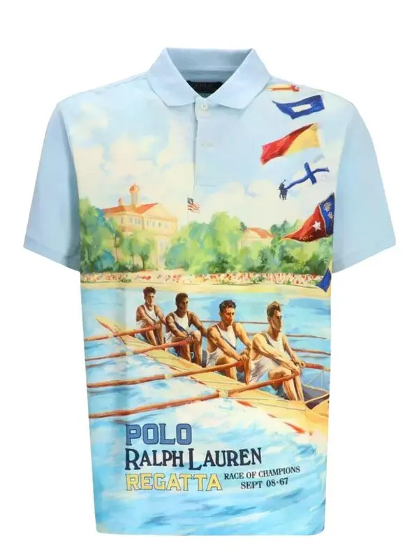 Polo Ralph Lauren Printed Short-sleeve Polo Shirt - Blue