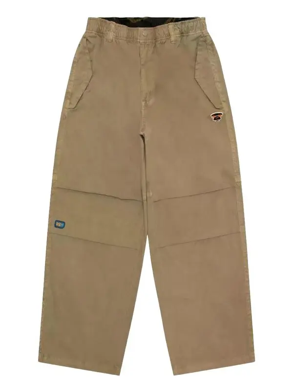 AAPE BY *A BATHING APE® Logo Appliqué Trousers - Neutrals