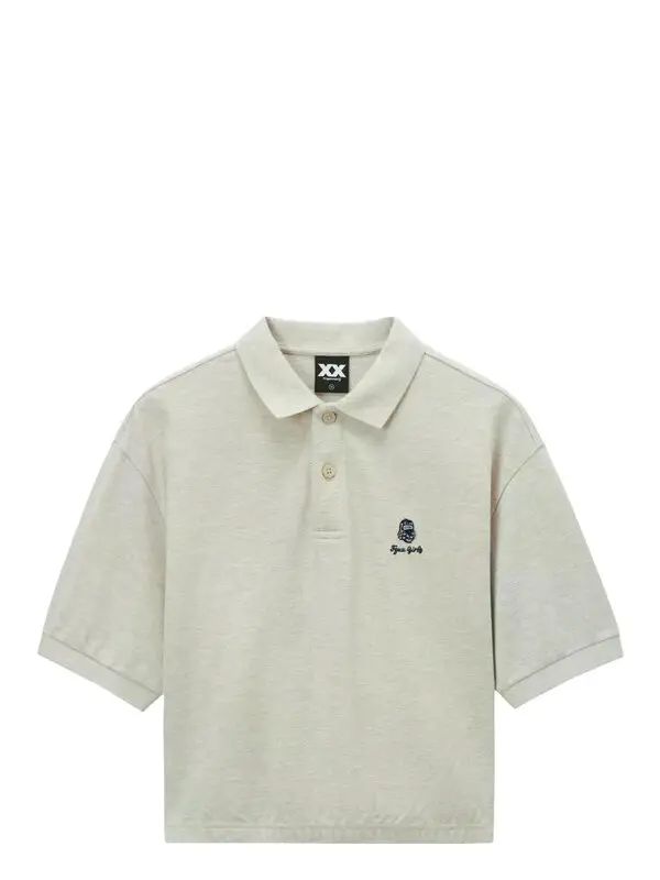 FINGERCROXX Cropped Polo Shirt - Neutrals