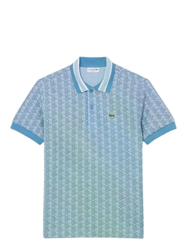 Lacoste Monogram Polo Shirt - Blue