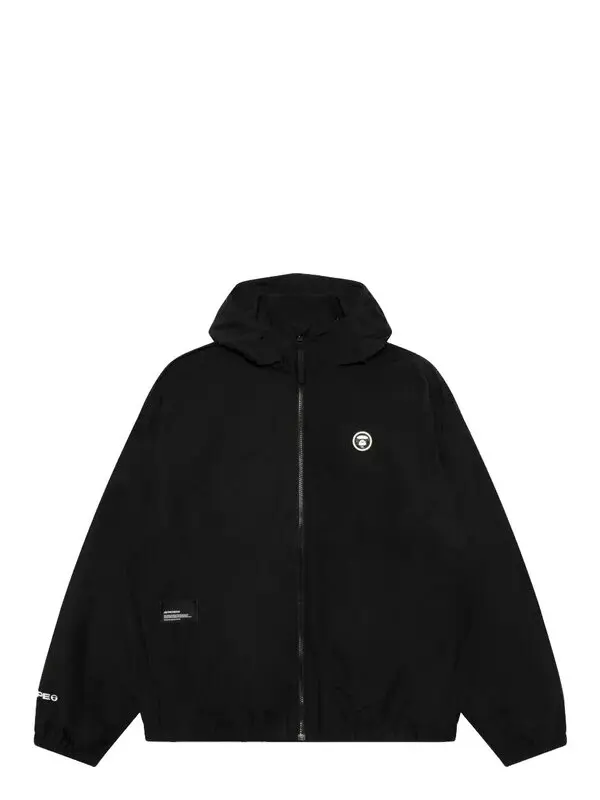 AAPE BY *A BATHING APE® Logo Hooded Jacket - Black